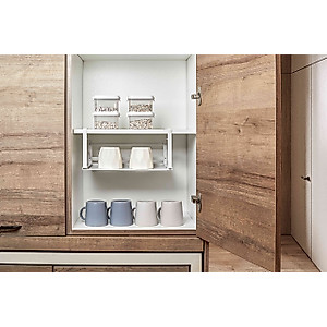 Nxconsu 2Pack Under Shelf Storage Cabinet Hanging Basket Organizer Under Pantry Storage Shelf Rack Holder for Kitchen Cupboard Desk Table Bookshelf Can Bottle Heavy Duty All Metal Slide-in White