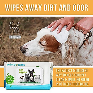 Dog Grooming Wipes, 600 Count 6x8Inch Deodorizing Wipes for Dogs & Cats, 100% Fragrance Free, Natural Pet Wipes for Cleaning Faces Bums Eyes Ears Paws Teeth, Dog Wipes