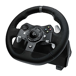logitech G920 Dual-motor Feedback Driving Force USB Racing Wheel with Responsive Pedals for Xbox One (Renewed)
