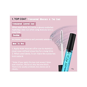 ETUDE Oh My Lash #1 Top Coat - Transparent Layered Coat that Protects your Mascara for Perfect Eyelashes