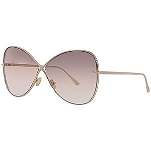 Sunglasses Tom Ford FT 0842 Nickie 28F Shiny Rose Gold/Gradient Brown To Light