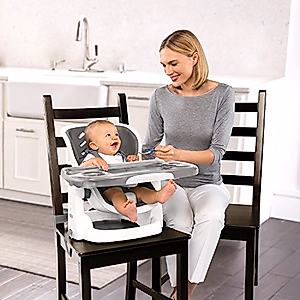 Ingenuity Infant-to-Toddler SmartClean ChairMate High Chair Booster Seat - Slate , 22.25x21.25x24 Inch (Pack of 1)