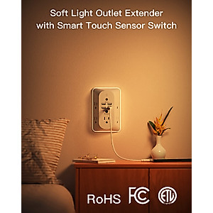 Surge Protector, Outlet Extender Power Strip, USB Wall Charger, Multi Plug Outlets with Spaced Outlets for Home, Office