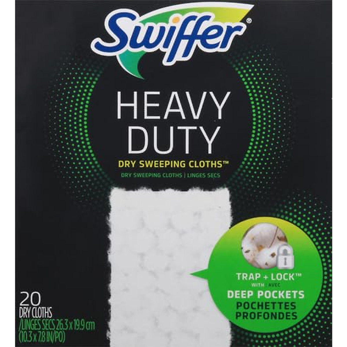 Swiffer Sweeper Heavy Duty Multi-Surface Dry Cloth Refills for Floor Sweeping & Cleaning, 20Count