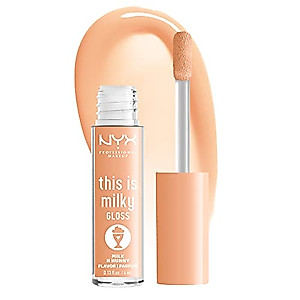 NYX PROFESSIONAL MAKEUP This Is Milky Gloss, Lip Gloss with 12 Hour Hydration, Vegan - Milk & Hunny (Honey Nude)