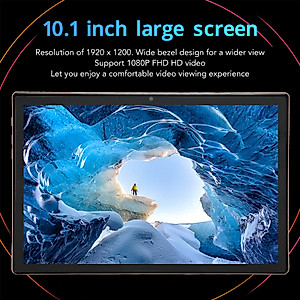 10.1 Inch Tablet for Android 12.0, 12GB 256GB 1920x1200 IPS Dual Cameras Octa Core, 5G WiFi Calling Cellphone Tablet, for Learning, Working, Business, US Plug (Gold)