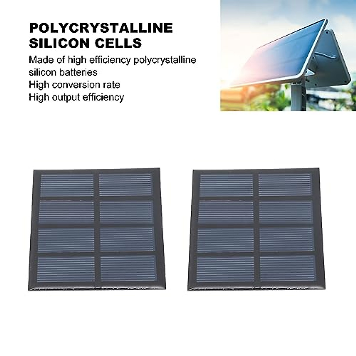 Portable Solar Panel, 0.9W 2V High Efficiency Safety Protection Solar Panel for Advertising Light for Traffic Light
