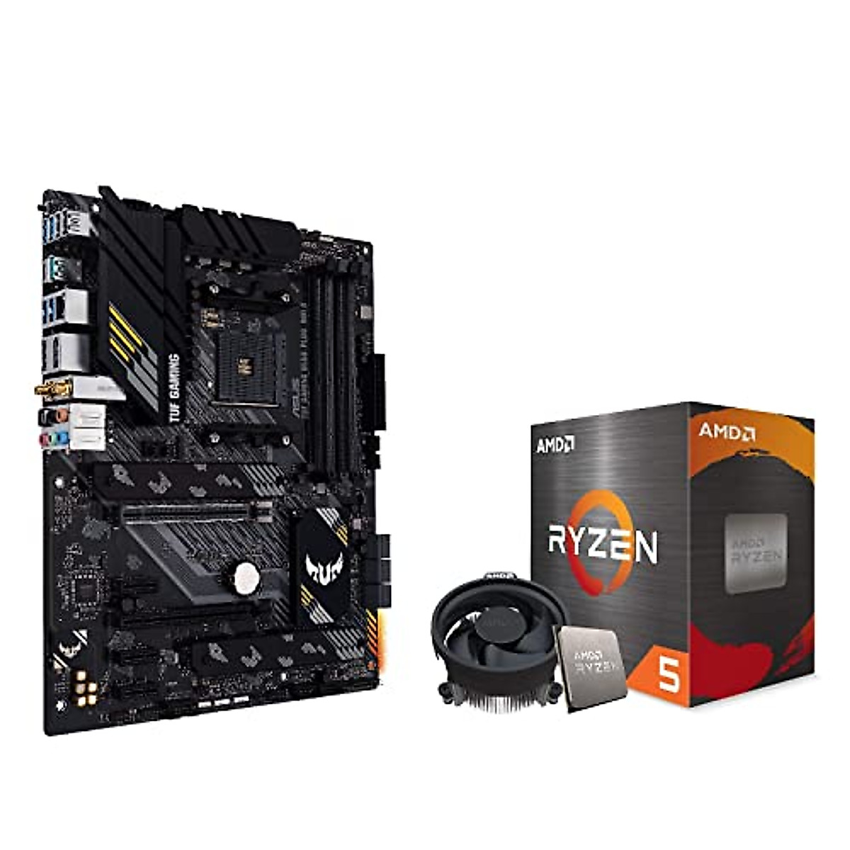 Micro Center AMD Ryzen 5 5600X Processor Bundle with ASUS TUF Gaming B550-PLUS WiFi II Motherboard and Inland 1TN Gen3x4 M.2 SSD
