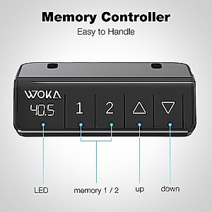 WOKA Electric Standing Desk 48 x 24 Inch, Adjustable Height Stand Up Desk with Memory Controller, Adjustable Desks for Home Office, Sit Stand Desk White with Splice Board, Motorized Standing Desk