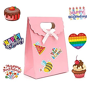 Happy Birthday Stickers for Kids Bulk 50PCS, Icicrim Cute Birthday Stickers for Water Bottles Laptop Phone Waterproof Vinyl Decals Kids Stickers Birthday Decor