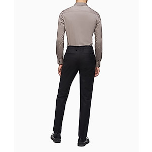 Calvin Klein Men's Modern Stretch Wrinkle Resistant Chino Pants in Slim Fit, Black, 38x32