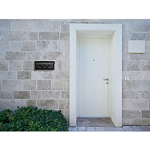 Architectural Mailboxes Wayland Galvanized Steel Wall Mount Mailbox, 2689B-10, Black, Small Capacity