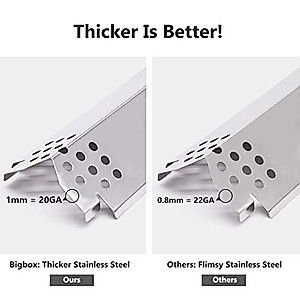 Adviace Replacement Parts for Nexgrill 720-0896B 720-0896C 720-0896E 720-0882A 720-0896 720-0925 Grills, 6 Pack Grill Burner Tubes & Flame Tamers Heat Shields Replacement