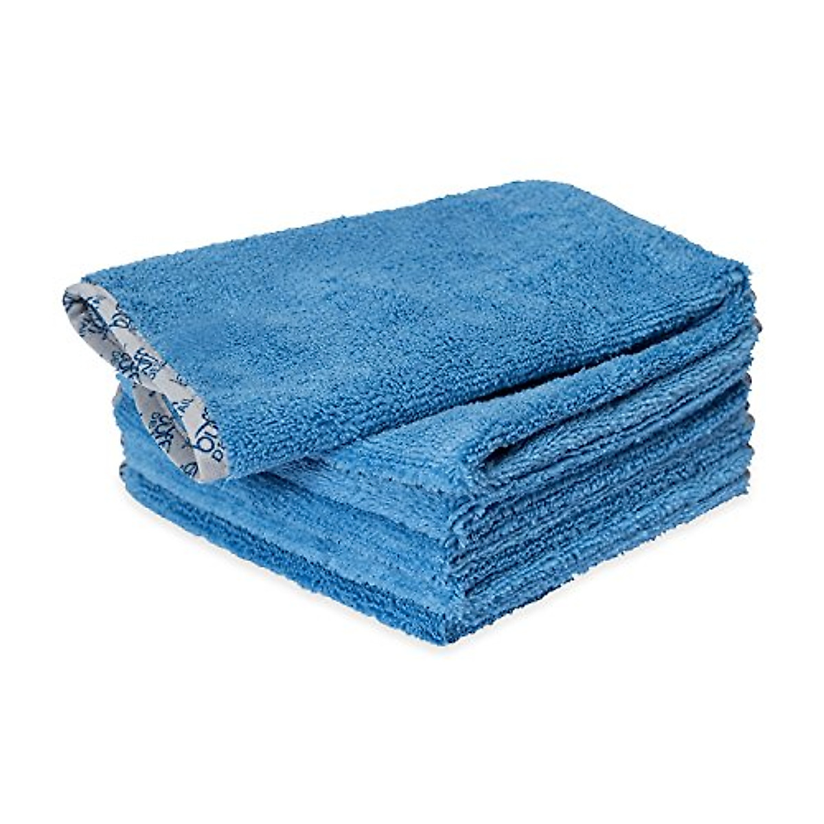 MW Pro Microfiber Car Towels (16"x 16") | 400 GSM | 80/20 Blend | Tagless | Soft Satin Piped Edges | All-Purpose Auto Detailing - Wax, Buff, Polish, Wash, Dry | 6 Pack (Blue)