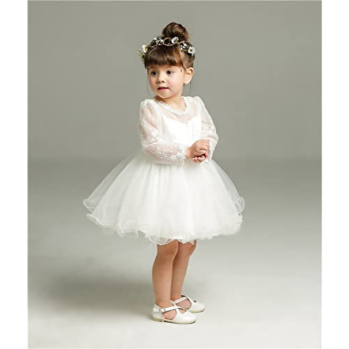 Coozy Baby Girls Dresses Christening Baptism Gowns, Ivory, Size 0-6 Months