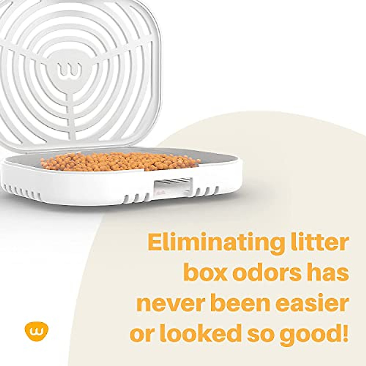 OdorTrap by Whisker, Eliminates Litter Box Odors, Includes OdorTrap Pod and Bead Pack with Fresh Wave Technology, Compatible with Litter-Robot and Traditional Litter Boxes