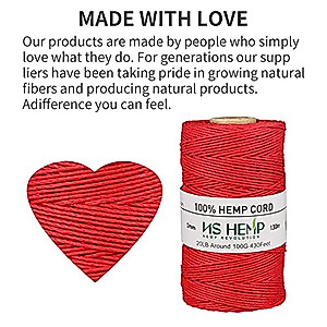 【 NS HEMP 】 Sustainable Hemp Twine Spool for Jewelry Making Bracelets Necklaces Arts Crafts Gift Decoration and More - 1mm 130m (026 RAW)