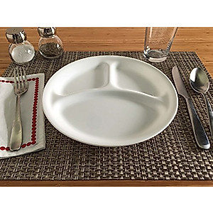 Corelle Winter Frost White 8.5"/21,6 cm Divided Luncheon Plate, Pack of 6