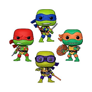Funko Pop! Movies: Teenage Mutant Ninja Turtles: Mutant Mayhem - Ninja Turtles 4-Pack (Glow in The Dark), Amazon Exclusive