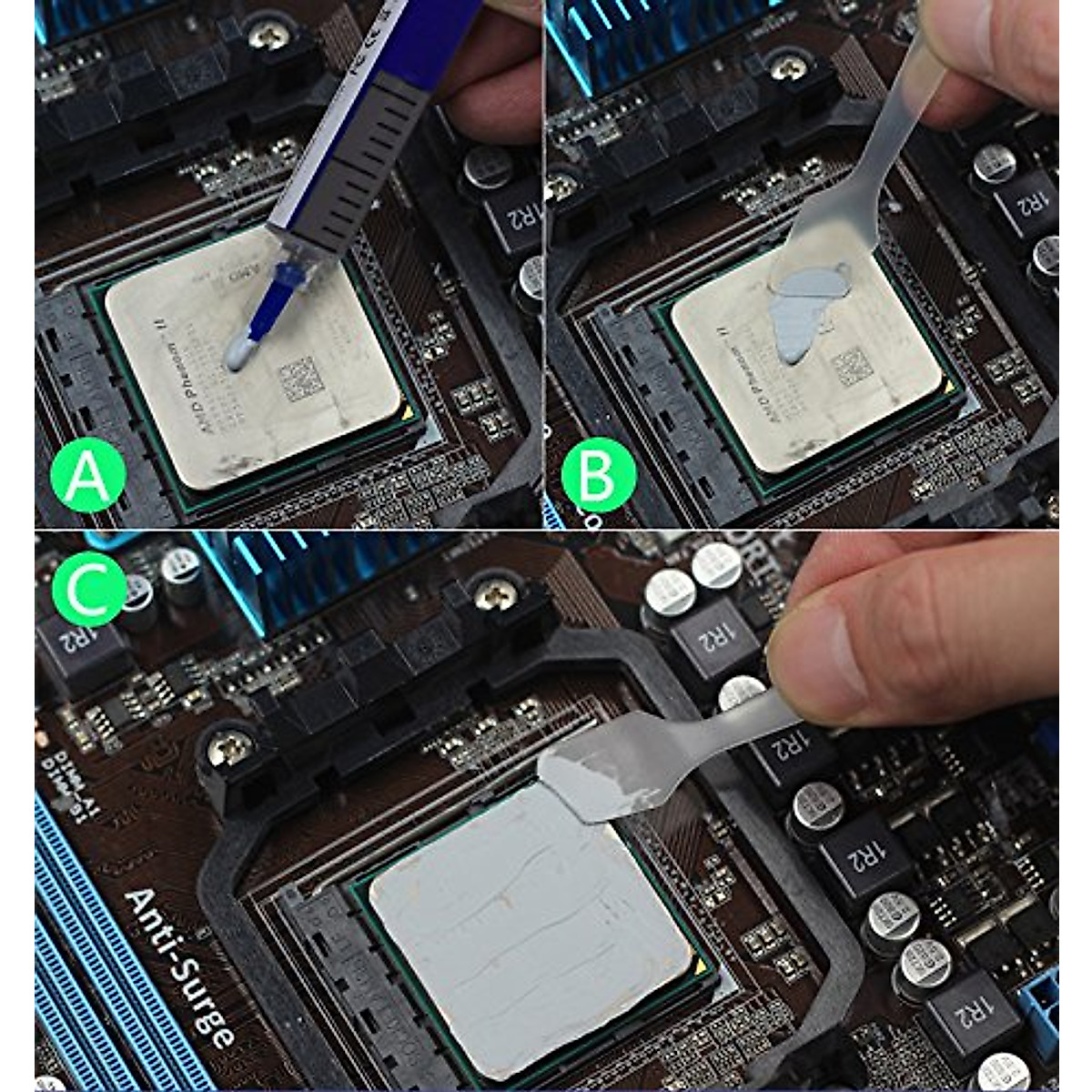 BAY Direct 5-Pack Reusable Thermal Paste (7 Oz/200g), LARGE Syringe Thermal Grease Cool Compound Heatsink Apply to PC/CPU/GPU/LED/VGA (Accessory Included)