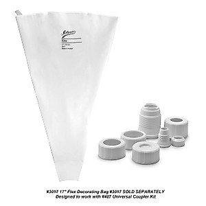 Ateco Universal Pastry Coupler and Cap Set | 7 Piece Set | Works with 250 Ateco decorating Tubes plus tips from other brands