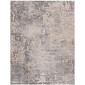 SAFAVIEH Invista Collection Area Rug - 9' x 12', Grey & Cream, Modern Abstract Design, Non-Shedding & Easy Care, Ideal for High Traffic Areas in Living Room, Bedroom (INV434F)