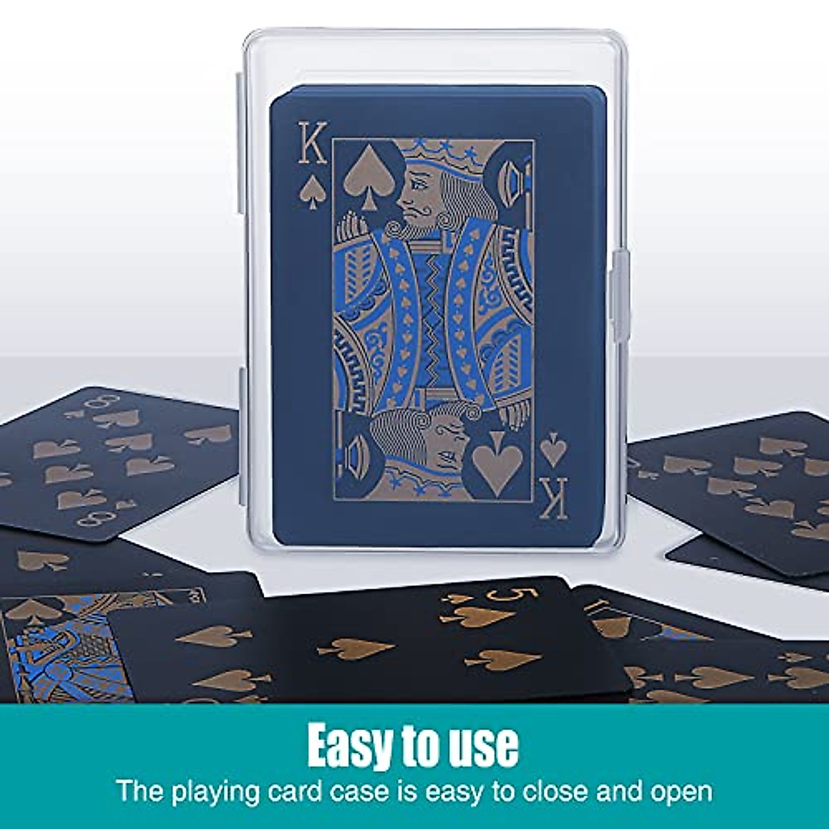 Playing Card Box Trading Card Case Card Storage Organizer 3.8 x 2.7 x 0.8 Inch Clear Card Case Empty Plastic Storage Box for Gaming Cards(10)