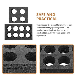 iplusmile 2 Pcs Pearl Cotton Cup Holder Cup Holders for Drinks Outdoor Cup Trays Packing Trays Luggage Cup Holder for Suitcases Drink Carrier for Cup Holder Tray Coffee Takeaway Cup