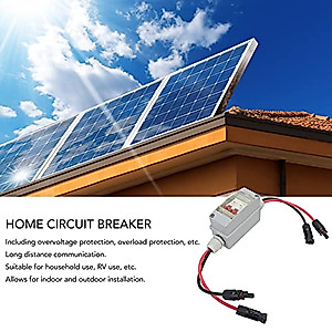 Focket 32A 500V PV DC Disconnect Switch, MCB 2P Solar Current Sink Load Switching Air Miniature Circuit Breaker with IP65 Waterproof Distribution Box for Panel (with Cable and Connector)