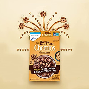 Chocolate Peanut Butter Cheerios Breakfast Cereal, Family Size, 18 OZ