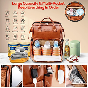 Bubblbay Diaper Bag Backpack, 16 Large Pockets Multifunctional Portable Baby Travel Bags for Boys Girls, 900D Waterproof Baby Diaper Bag