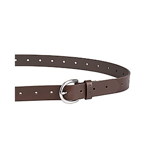 Levi's Women's Fully Adjustable Perforated Slim Belt, Brown, Large