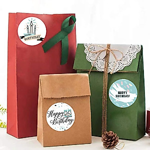 Almiao Happy Birthday Stickers Label, 1.5 Inches 500PCs Round Happy Birthday Stickers Roll