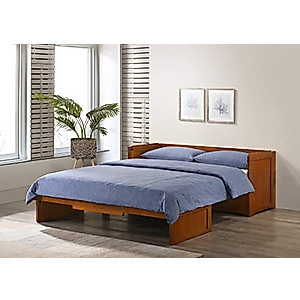 Night & Day Murphy Cube Cabinet Chest Bed (Queen, Hickory)