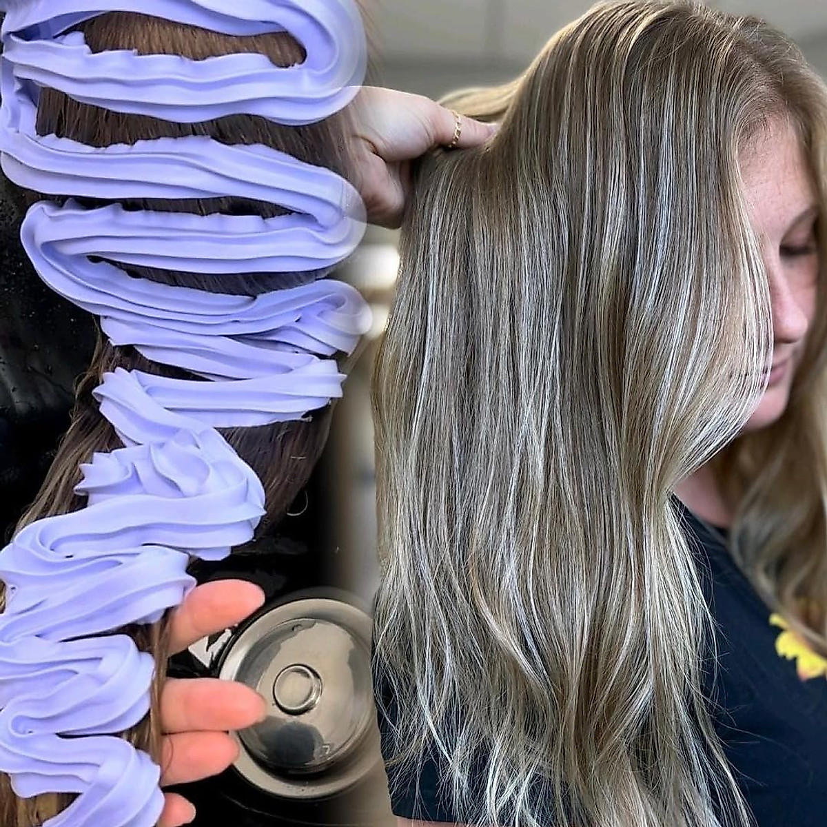 Pallure Bright Blonde Hair Toning Foam Conditioner, Reduces Brassiness And Yellow Tones – For Blonde, Silver, Ash Hair, Vegan and Cruelty Free, 250 ml