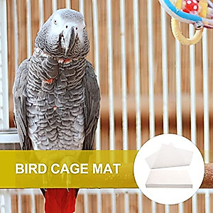 DOITOOL Bird Cage Liner Papers: 100Pcs Non-Woven Precut Absorbent Bird Cage Paper Liners Pad Pet Cages Cushion Birdcages Tray Mat Accessories for Bird Parrot Supplies