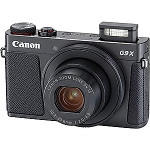 Canon PowerShot G9 X Mark II Digital Camera (Black) (1717C001), 64GB Memory Card, Card Reader, Soft Bag, Flex Tripod, Hand Strap, Memory Wallet, Cleaning Kit (International Model) (Renewed)