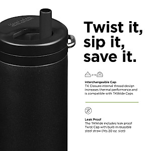 Klean Kanteen TKWide 20oz (w/Twist Cap) - Black
