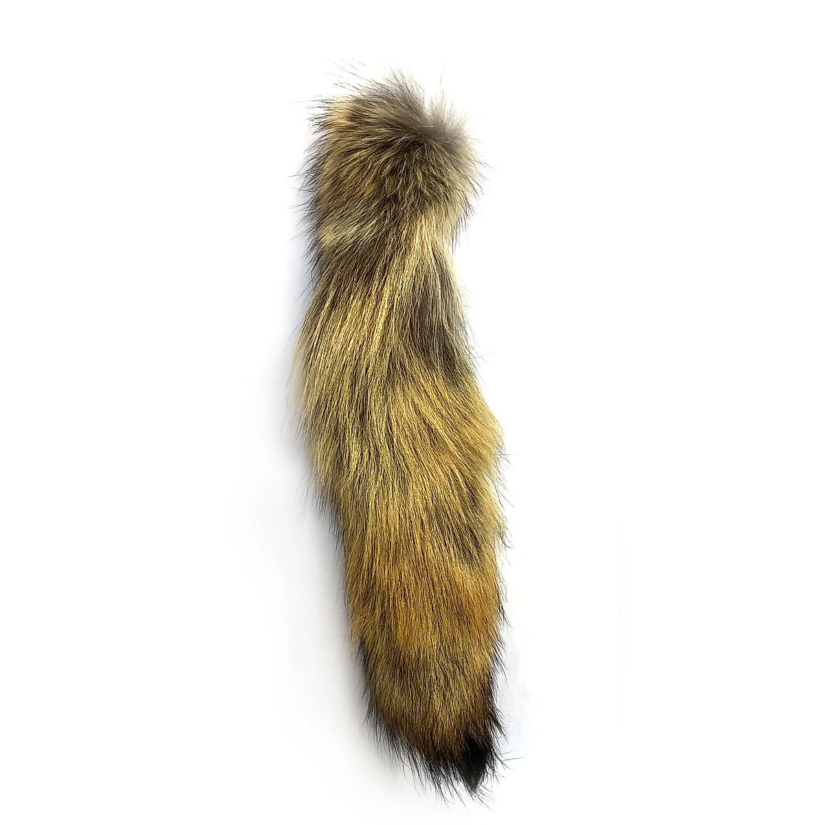 CIFIBIFUN Real Coyote Fluffy Tail Costume Fur Pelts Cosplay and Hides Tails DIY Ornament