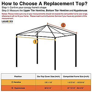 Yescom 10'x10' Gazebo Top Replacement for 1 Tier Outdoor Canopy Cover Patio Garden Yard Red Y0041002