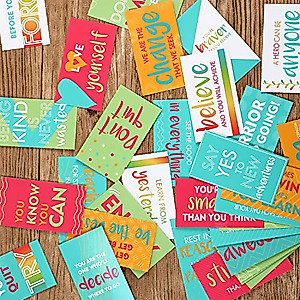 Outus 90 Pieces Motivational Cards Inspirational Cards Positive Cards Kindness Cards Encouragement Cards Motivational Quote Cards Appreciation Mini Note Cards in Business Card Size and Blank Back