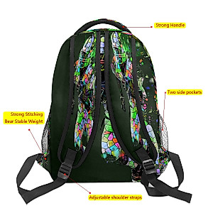 KIOPLYET American Football College Bookbag School Bag Business Laptop Backpack Travel Hiking Daypack Large Diaper Bag for Adult