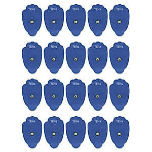 HiDow Compatible Replacement TENS Electrodes, Premium Quality Large Electrode Pads for Hi-Dow TENS Units, 10 Pair of Snap TENS Unit Electrodes (20 TENS Unit Pads), Discount TENS Brand