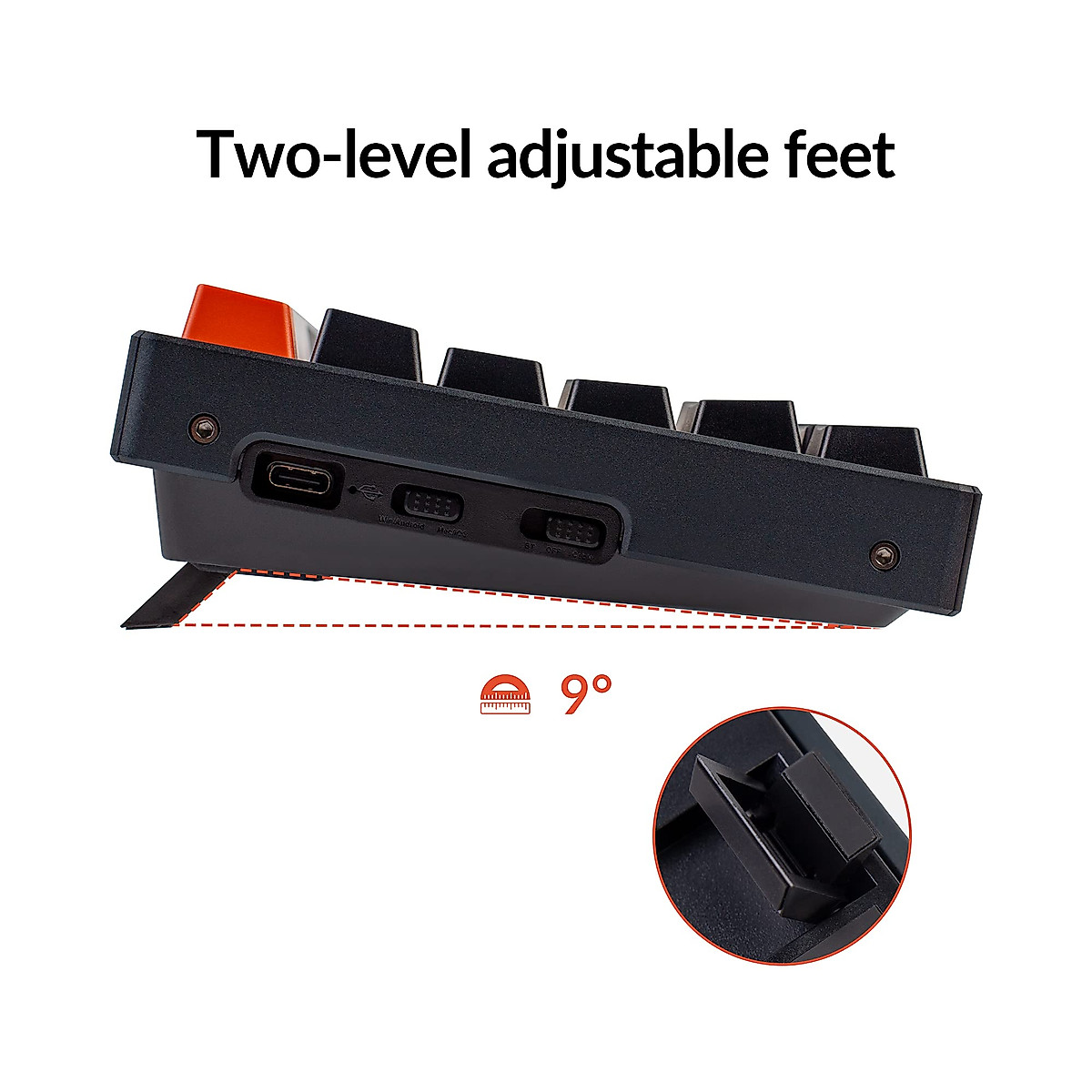 Keychron K2 75% Layout 84 Keys Hot-swappable Bluetooth Wireless/USB Wired Mechanical Keyboard with Gateron G Pro Brown Switch/Double-Shot Keycaps/RGB Backlight/Aluminum Frame for Mac Windows Version 2