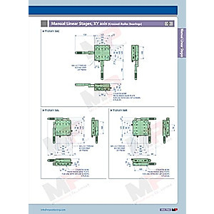 Precision XY Linear Stage, MPositioning T125XY-50L Manual XY Translation Stage 50 mm Travel in 2-Axis 125 x 125 mm Platform Table