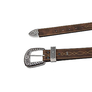 ARIAT Women's Fatbaby Center Stitch Belt, Brown, 34