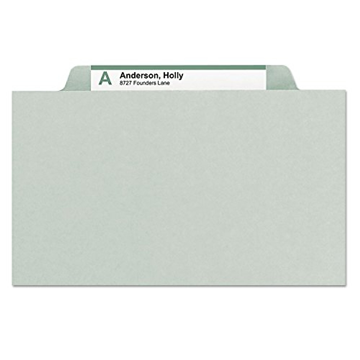 Smead Pressboard File Folder, 1/3-Cut Tab, 2" Expansion, Legal Size, Gray/Green, 25 per Box (18234)