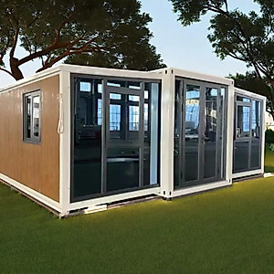 Double Wings Folding Container House with Kitchen and Bath for Office Building