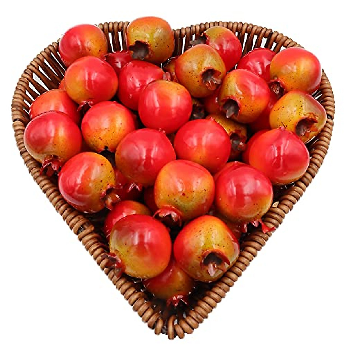 WJboand 30pcs Fake Pomegranet Mini Fruit Artificial Decoration Festival Display Cabinet Display Decoration Photography Props Themed Party Wedding Tabletop Office Realistic