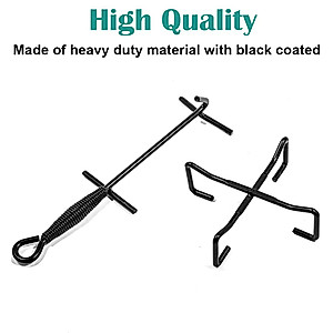 Camp Cast Iron Dutch Oven Lid Lifter and Folding Finish Camp Dutch Oven Lid Stand can be used as Trivet, Lifter and Skillet Holder